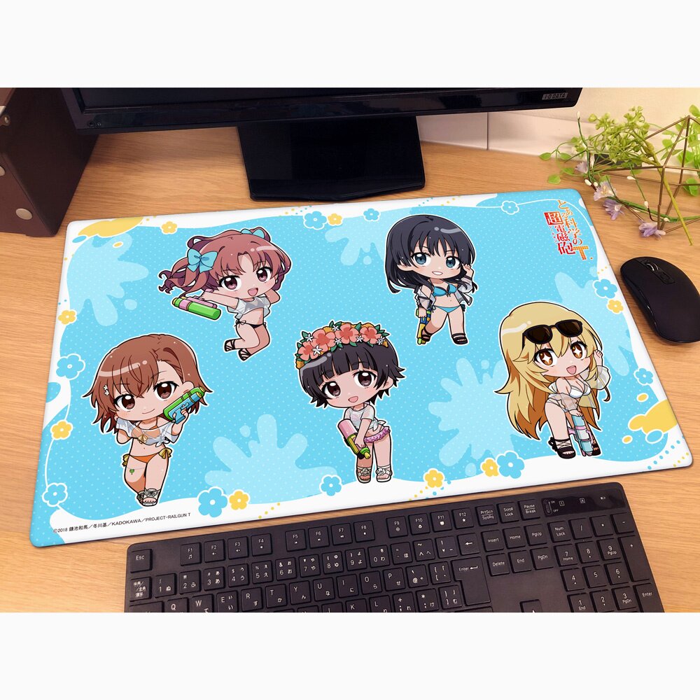 A Certain Scientific Railgun T Rubber Mat Mini Character Playing in the ...