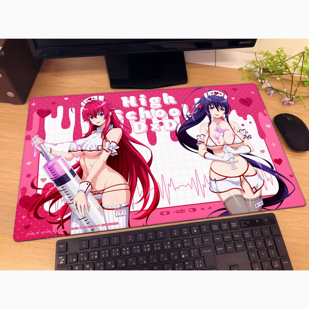 High School DxD Hero Rubber Mat Rias Gremory & Akeno Himejima: White Nurse Ver. - Tokyo Otaku ...