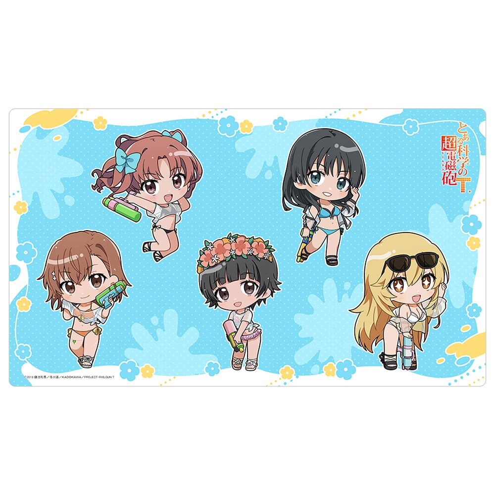 A Certain Scientific Railgun T Rubber Mat Mini Character Playing in the ...