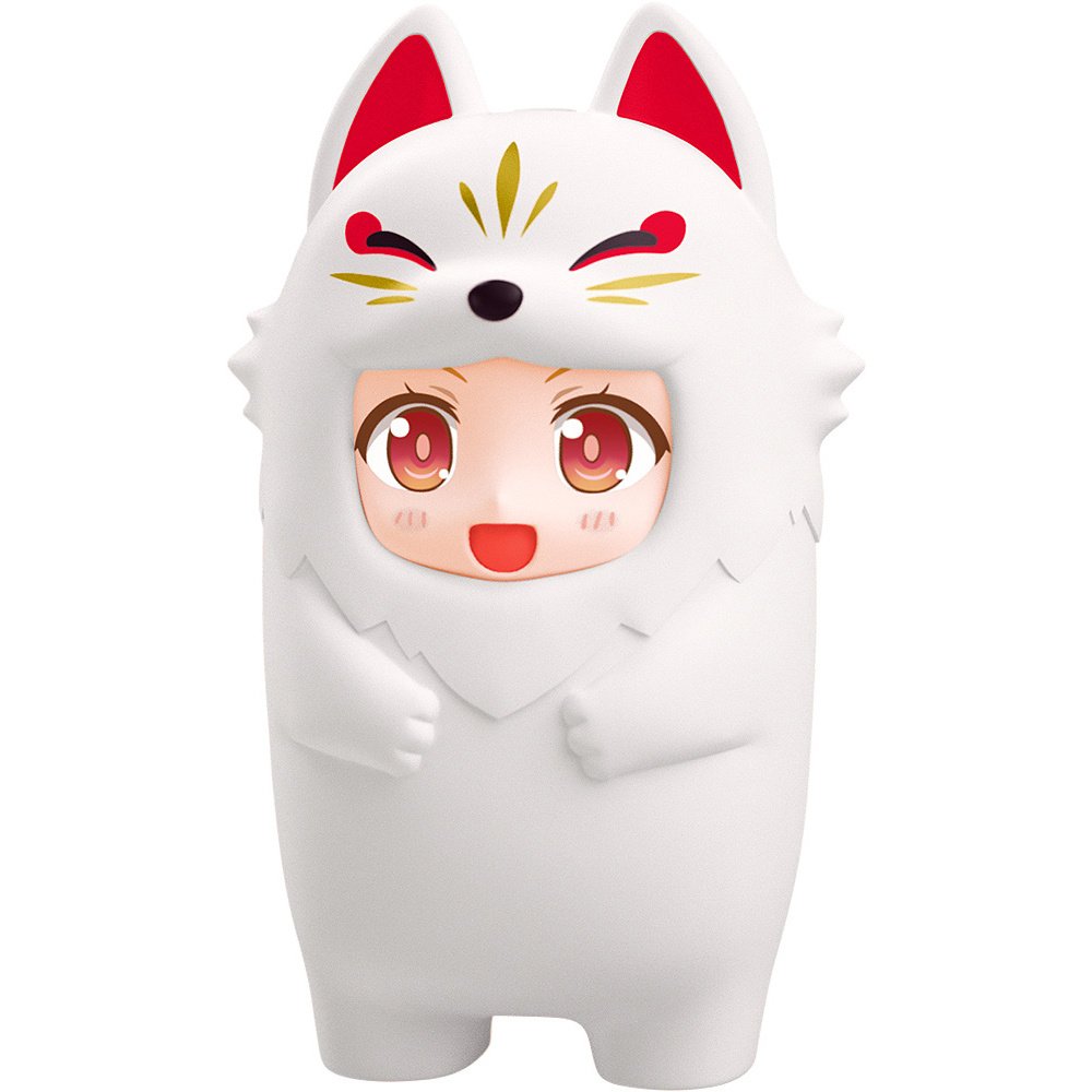 Nendoroid More Kigurumi Face Parts Case (White Kitsune/Black Kitsune ...