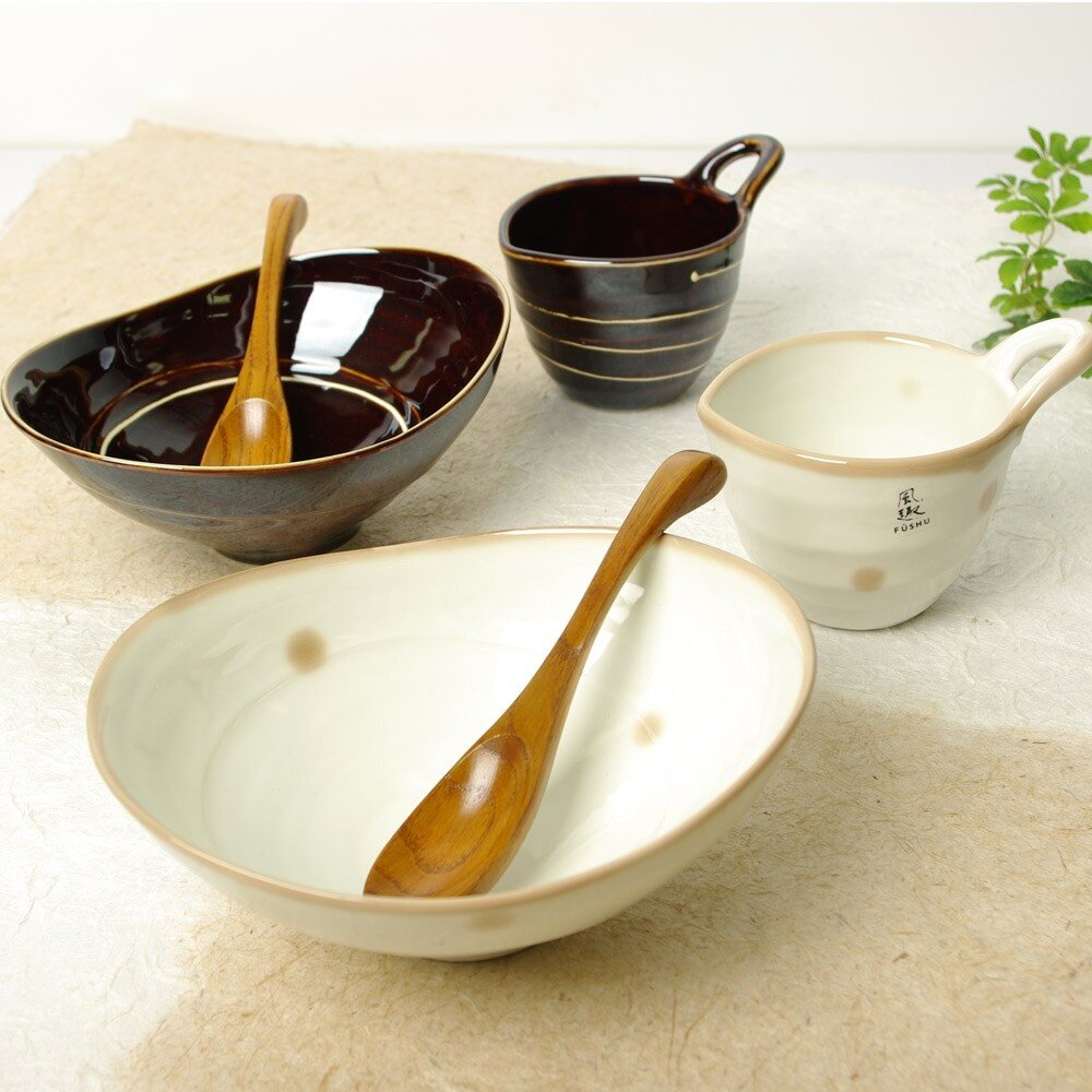 Elegant Ripple Mino Ware Curry Set - Tokyo Otaku Mode (TOM)