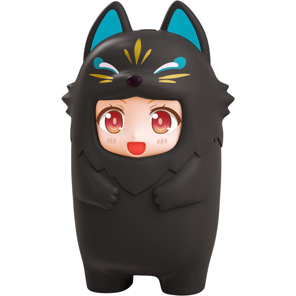 Nendoroid More Kigurumi Face Parts Case (White Kitsune/Black Kitsune ...