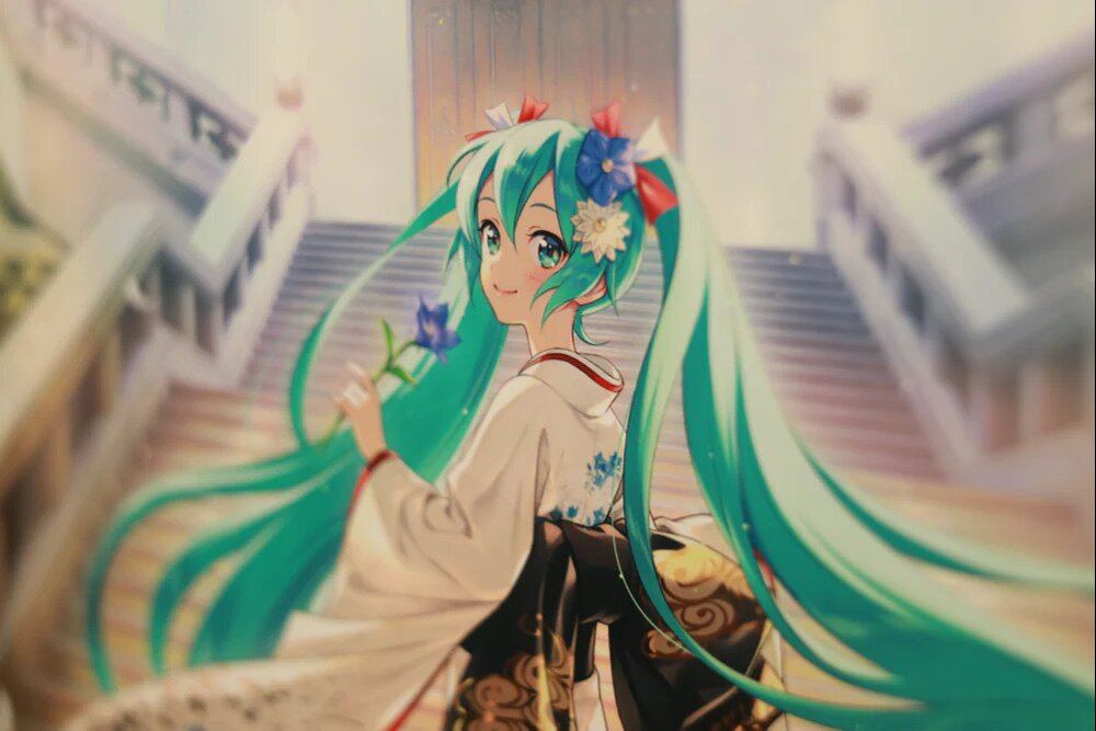 Korin Kimono Miku Acrylic Panel (A3) - Tokyo Otaku Mode (TOM)