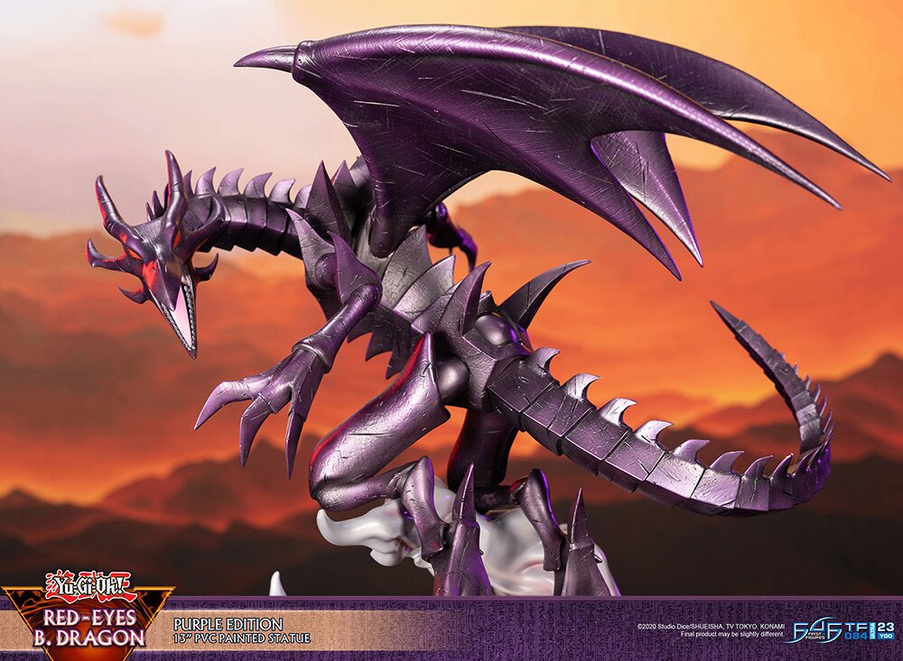 Yu-Gi-Oh! Red-Eyes B. Dragon: Purple Edition Statue: First 4 Figures ...