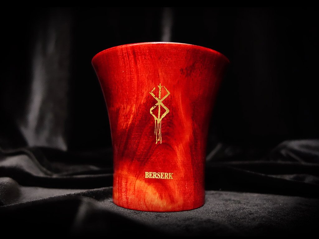 Berserk Mark of Sacrifice Wooden maki-e Cup Red 16% OFF - Tokyo Otaku ...