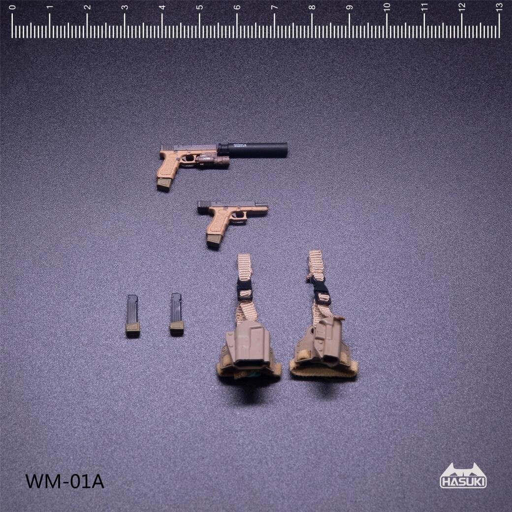 WM-01A 1/12 Scale Glock 17 (Khaki) Equipment Set: Hasuki - Tokyo Otaku Mode (TOM)