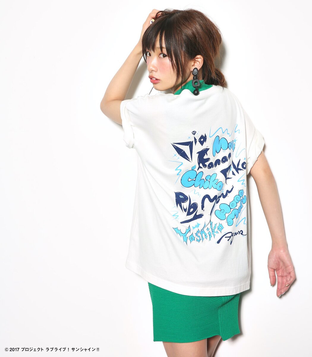 Love Live! Aqours Members White T-Shirt: Baroque Japan - Tokyo Otaku ...