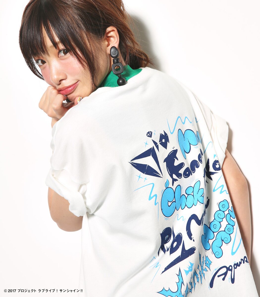 Love Live! Aqours Members White T-Shirt: Baroque Japan - Tokyo Otaku ...