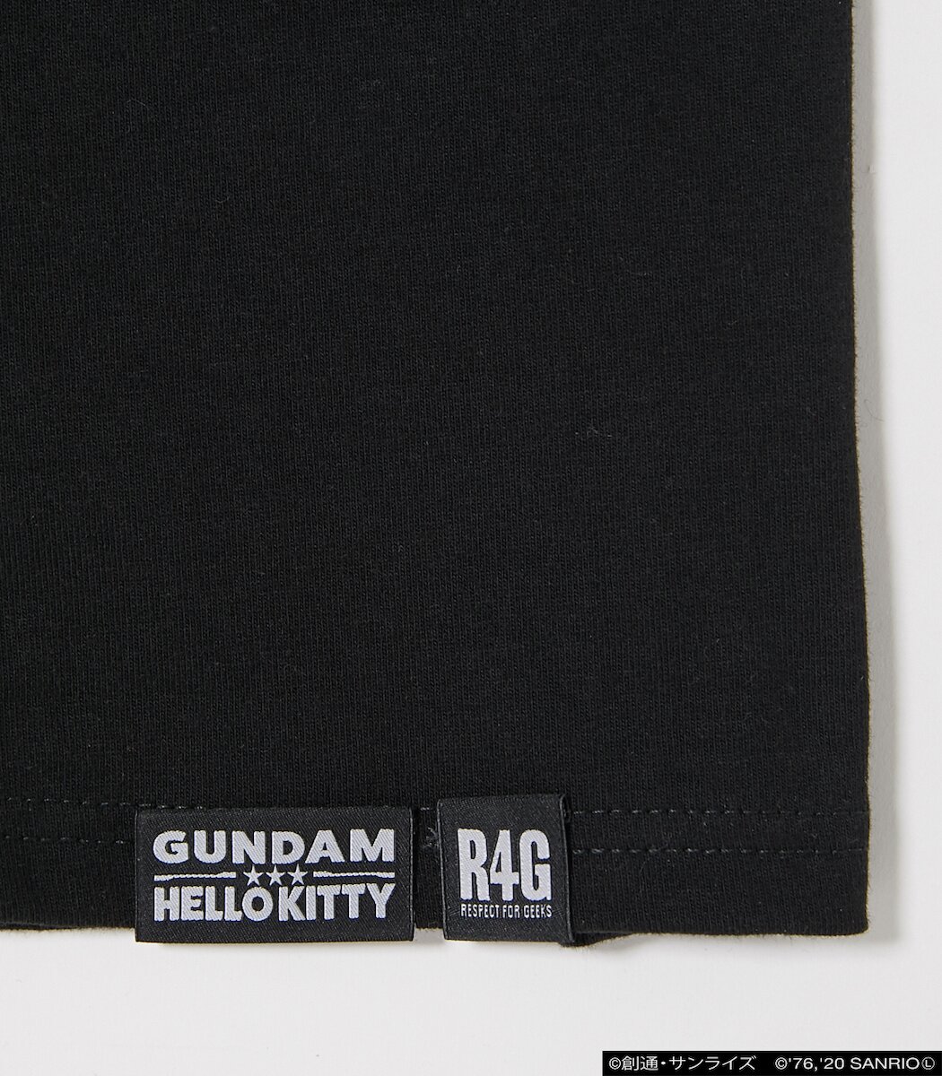 Gundam x Hello Kitty Hello Kitty's DIY Paint Gundam Black T-Shirt: R4G ...