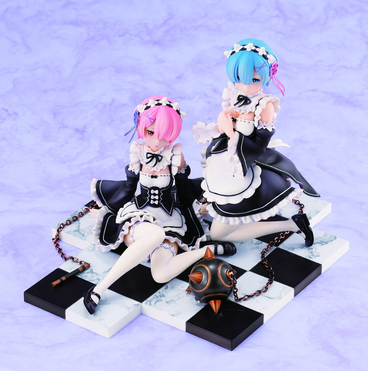 Re:Zero Ram & Rem 1/8 Scale Figure Special Stand Complete Set: REVOLVE ...