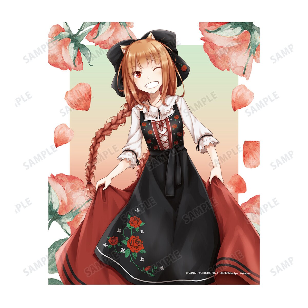 Spice and Wolf Jyuu Ayakura Illustration Holo Canvas Board Collection ...