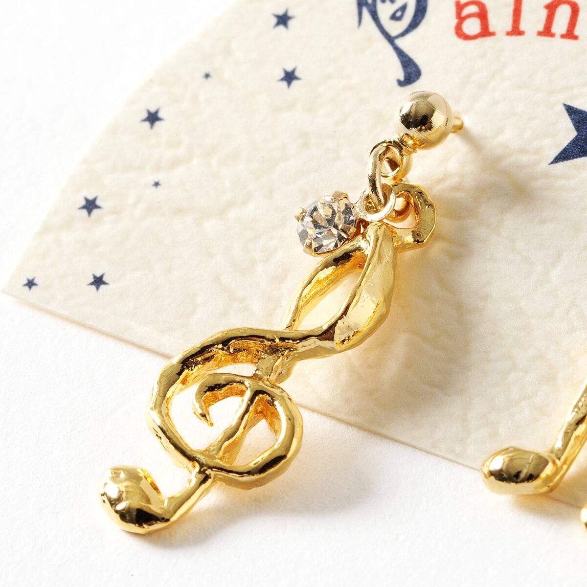 Palnart Poc Gold Music Note Earrings: Palnart Poc - Tokyo Otaku Mode (TOM)