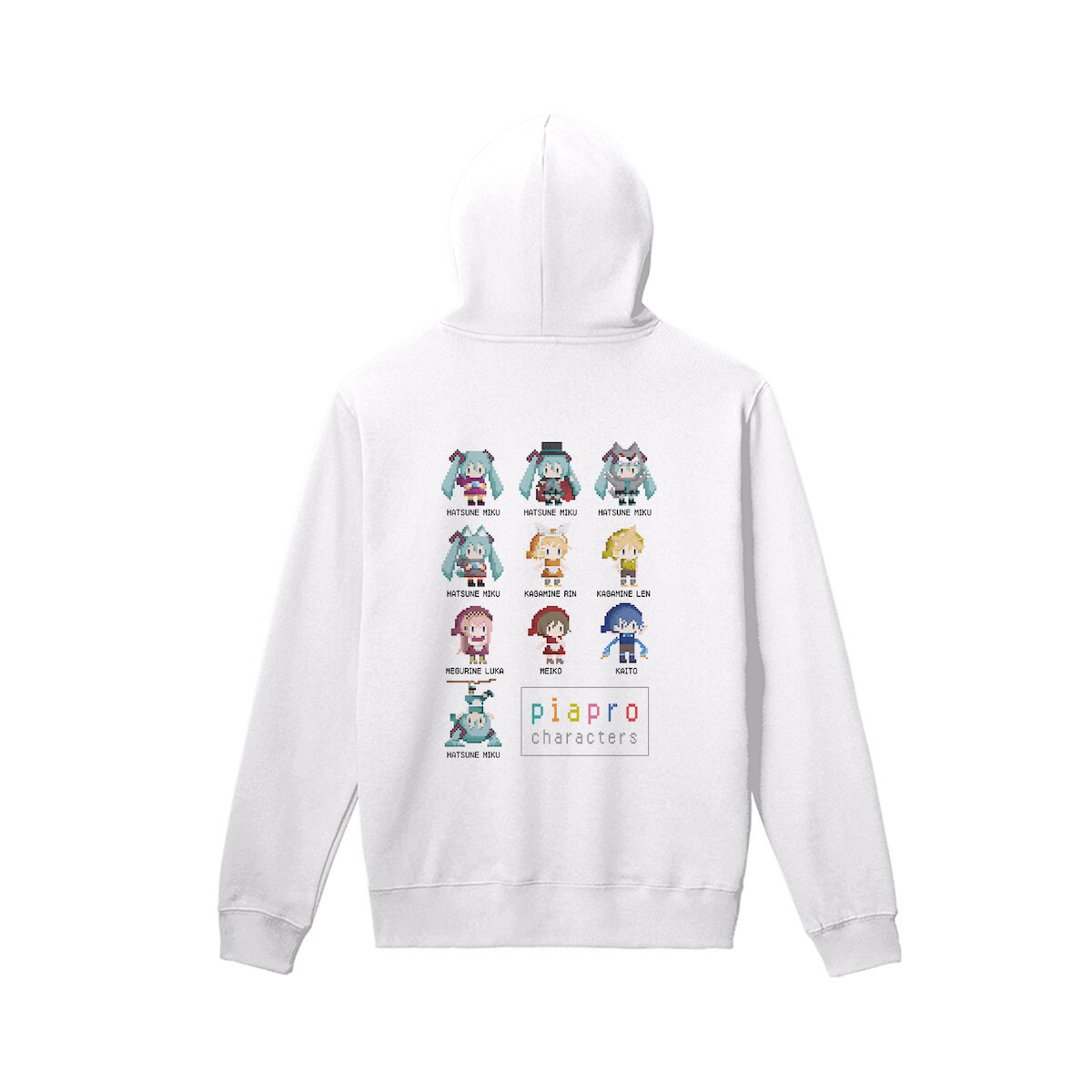 Piapro Characters One Night Jinro Collaboration: Pixel Art Ver. Back Print Women's Hoodie ...