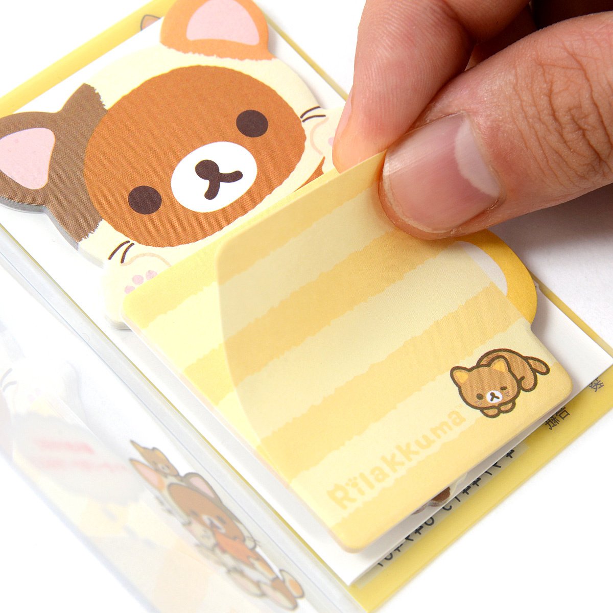 Rilakkuma Motto Nonbiri Neko Die-Cut Sticky Notes - Tokyo Otaku Mode (TOM)