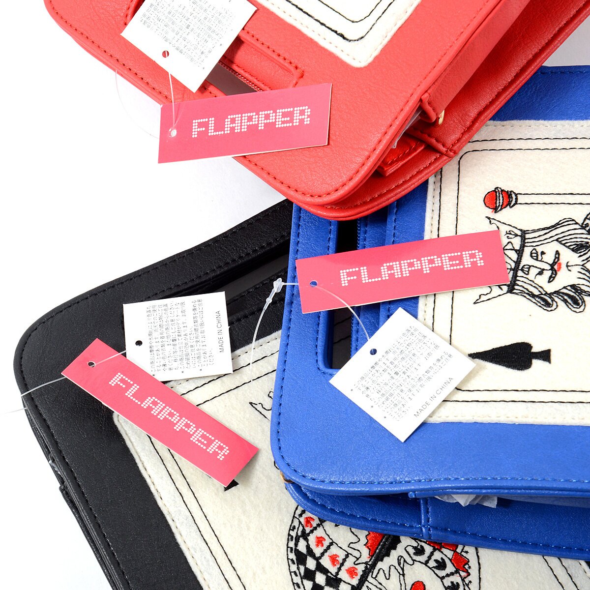 FLAPPER Embroidered Playing Card 2-Way Purses: FLAPPER - Tokyo Otaku ...