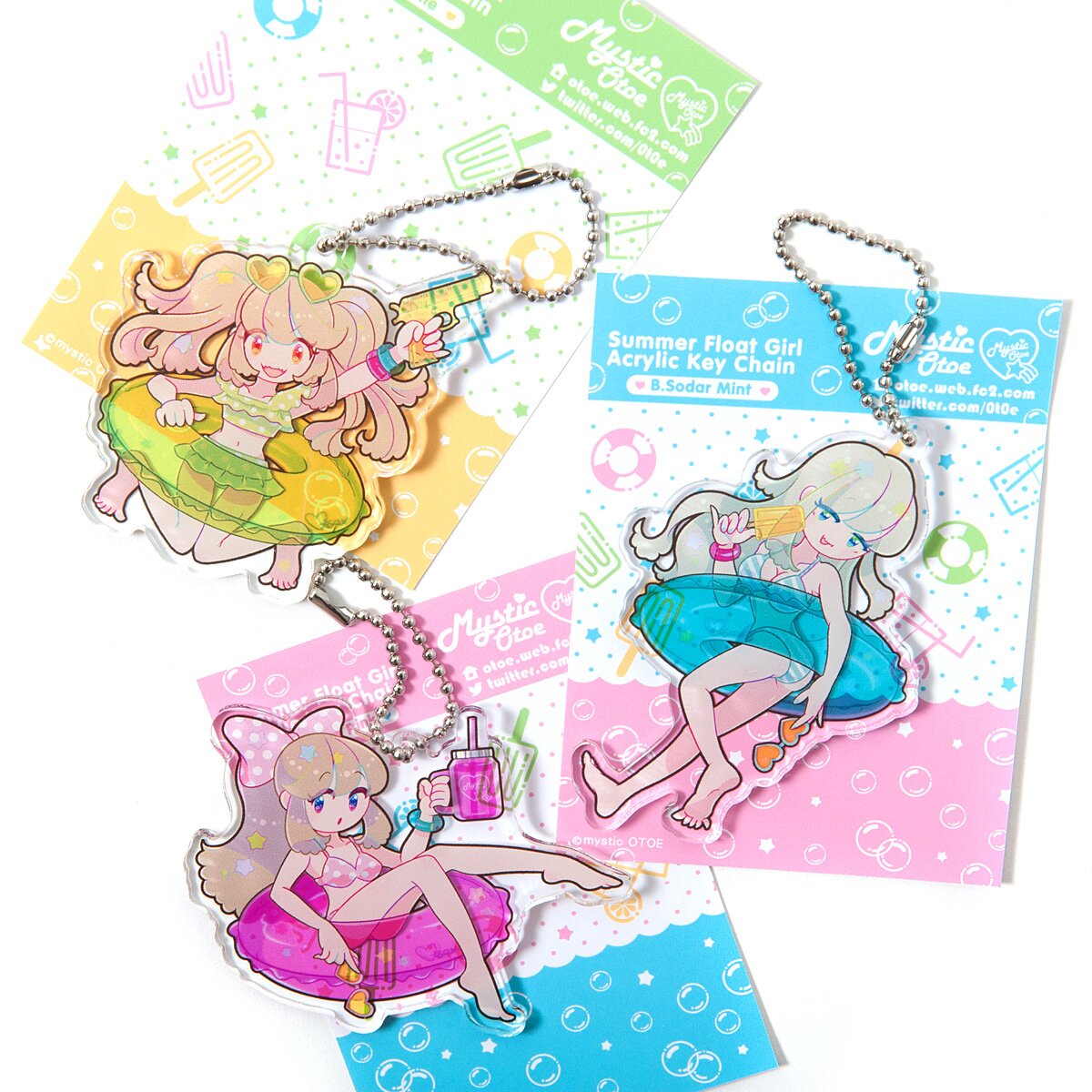Summer Float Girl Acrylic Keychains - Tokyo Otaku Mode (TOM)