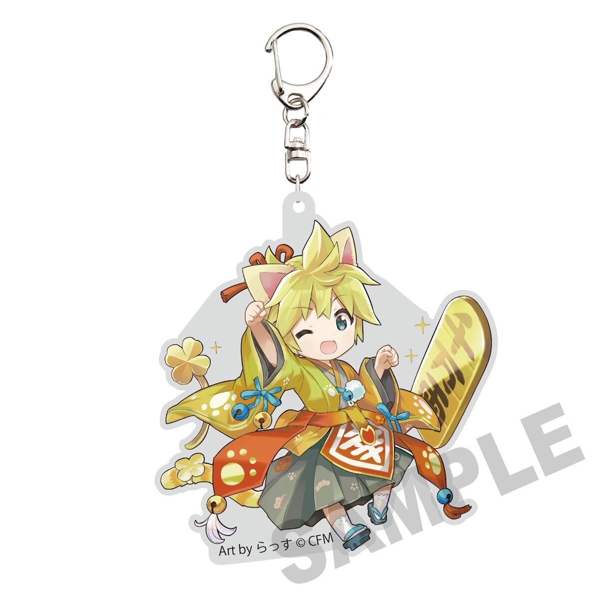 Hatsune Miku x Lucky Cat Die-cut Acrylic Keychain Art by Rassu - Tokyo ...