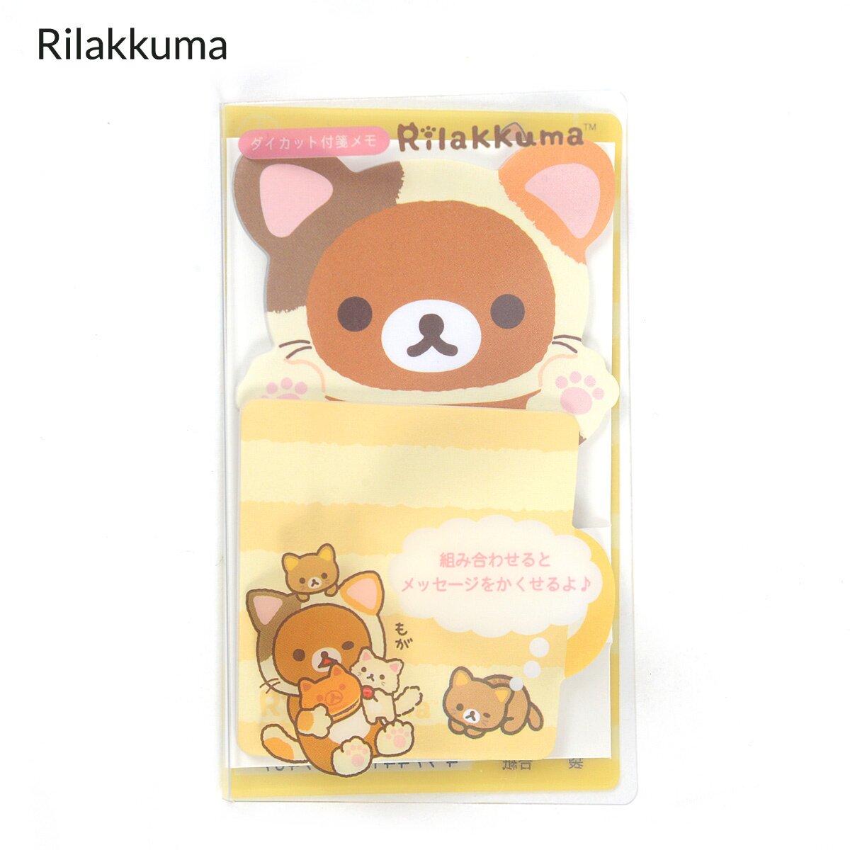 Rilakkuma Motto Nonbiri Neko Die-Cut Sticky Notes - Tokyo Otaku Mode (TOM)