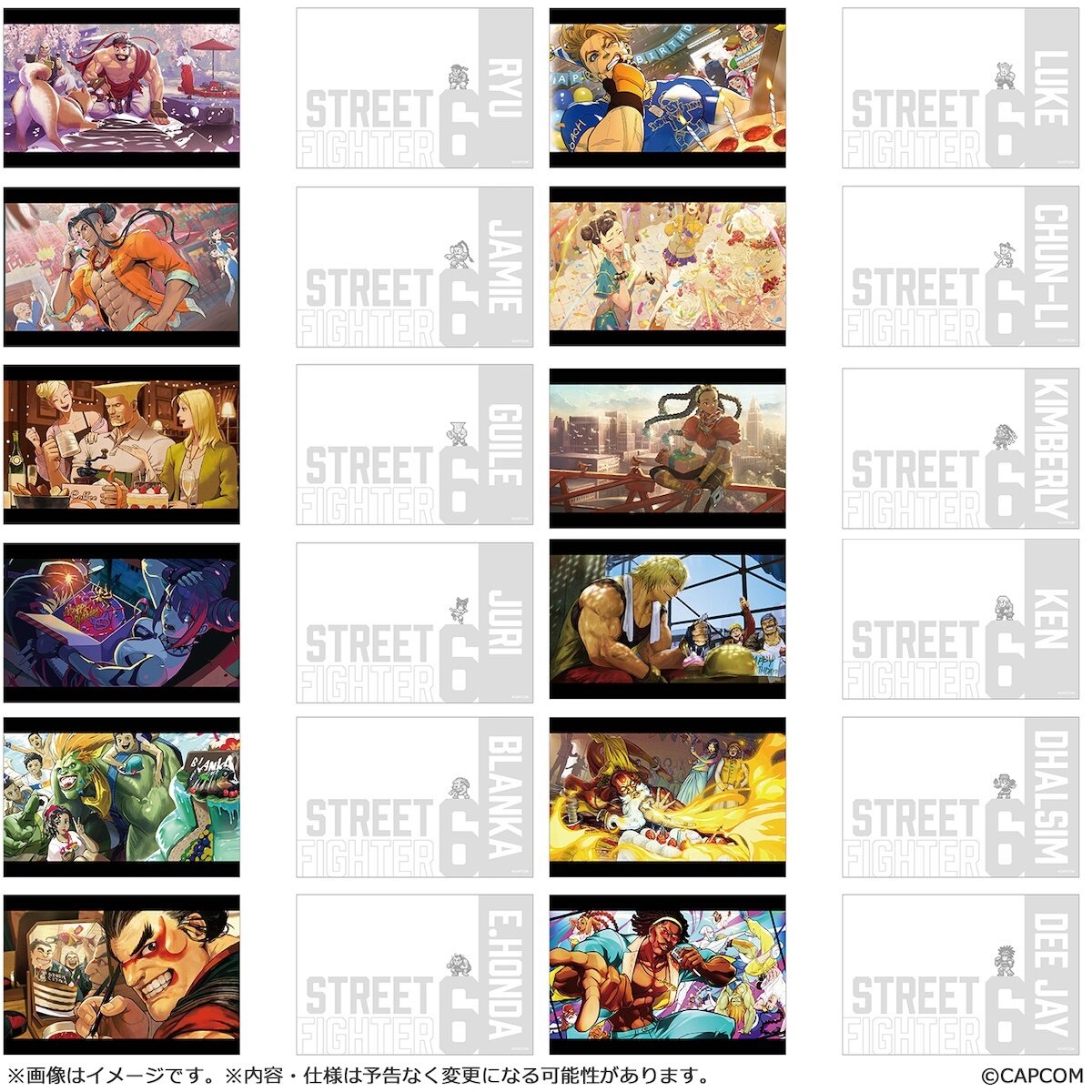 Street Fighter 6 Illustration Card Set w/ Stand - Tokyo Otaku Mode (TOM)