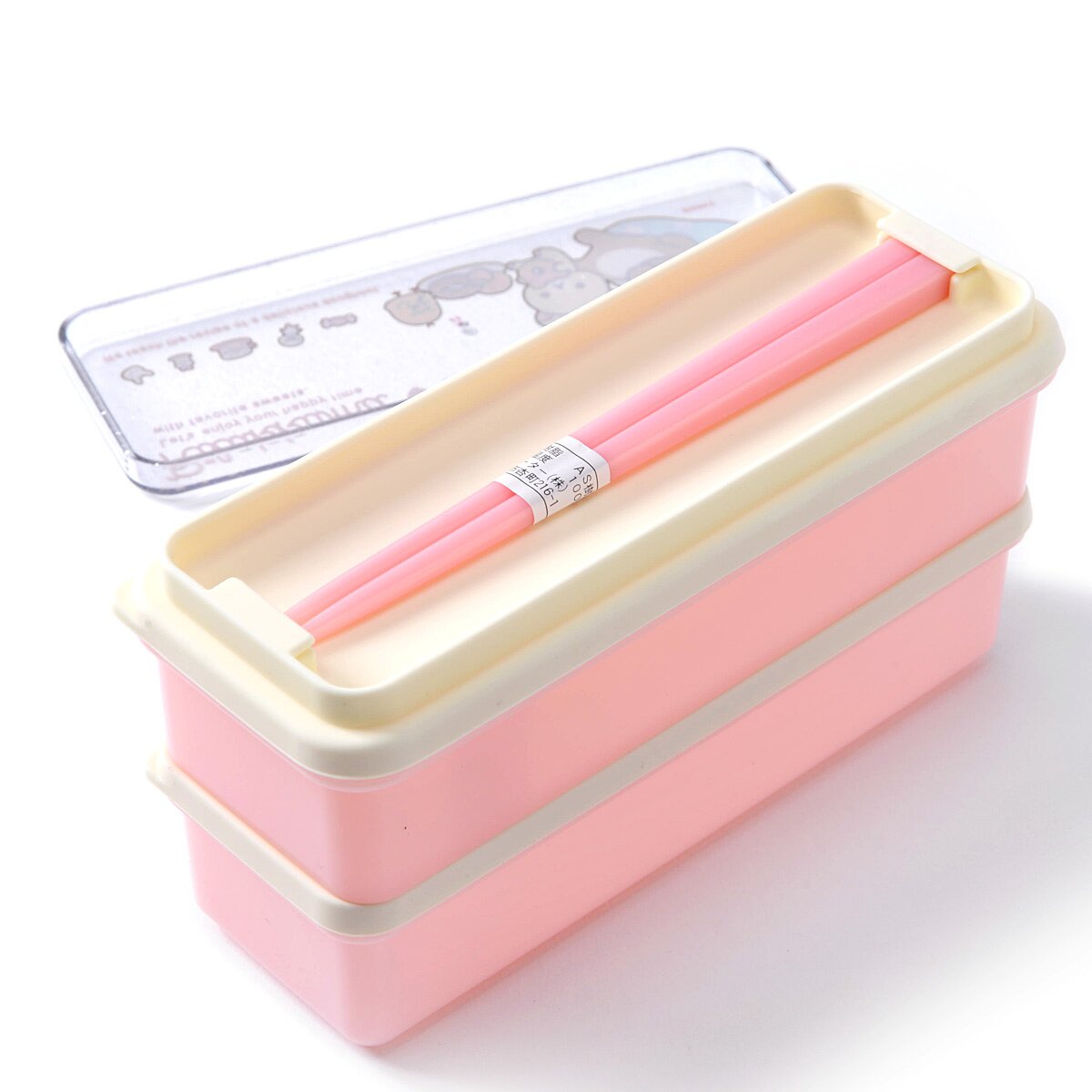 Rilakkuma 2-Tier Mini Bento Box w/ Chopsticks - Tokyo Otaku Mode (TOM)