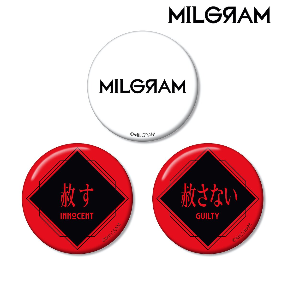 Milgram Prison Pin Badge Set - Tokyo Otaku Mode (TOM)