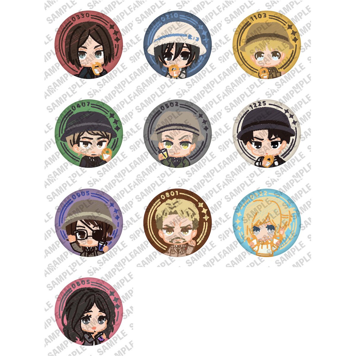 Attack on Titan Final Season -Teatime Series- Embroidered Tin Badge ...