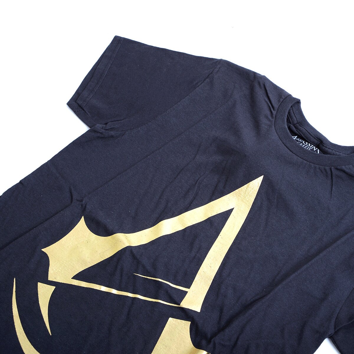 Assassin's Creed Unity Gold Foil Logo Men's Black T-Shirt: Bioworld ...