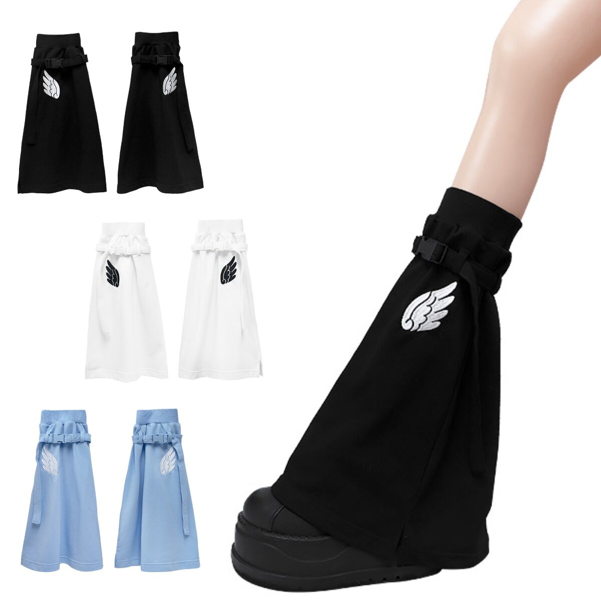 LISTEN FLAVOR Angel Wings Leg Covers w/ Belt - Tokyo Otaku Mode (TOM)