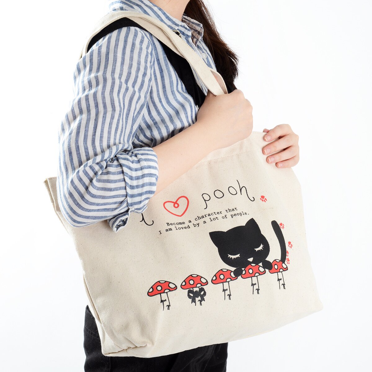 Osumashi Pooh-chan Mushrooms & Pooh-chan Tote Bags - Tokyo Otaku Mode (TOM)