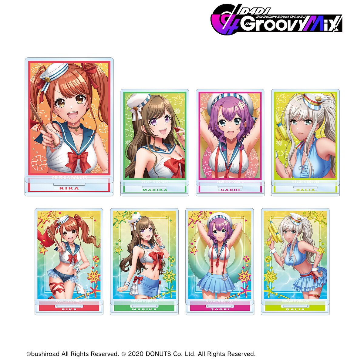 D4DJ Groovy Mix Merm4id: Marine Sailor Ver. Trading Acrylic Stand Complete Box Set - Tokyo Otaku ...
