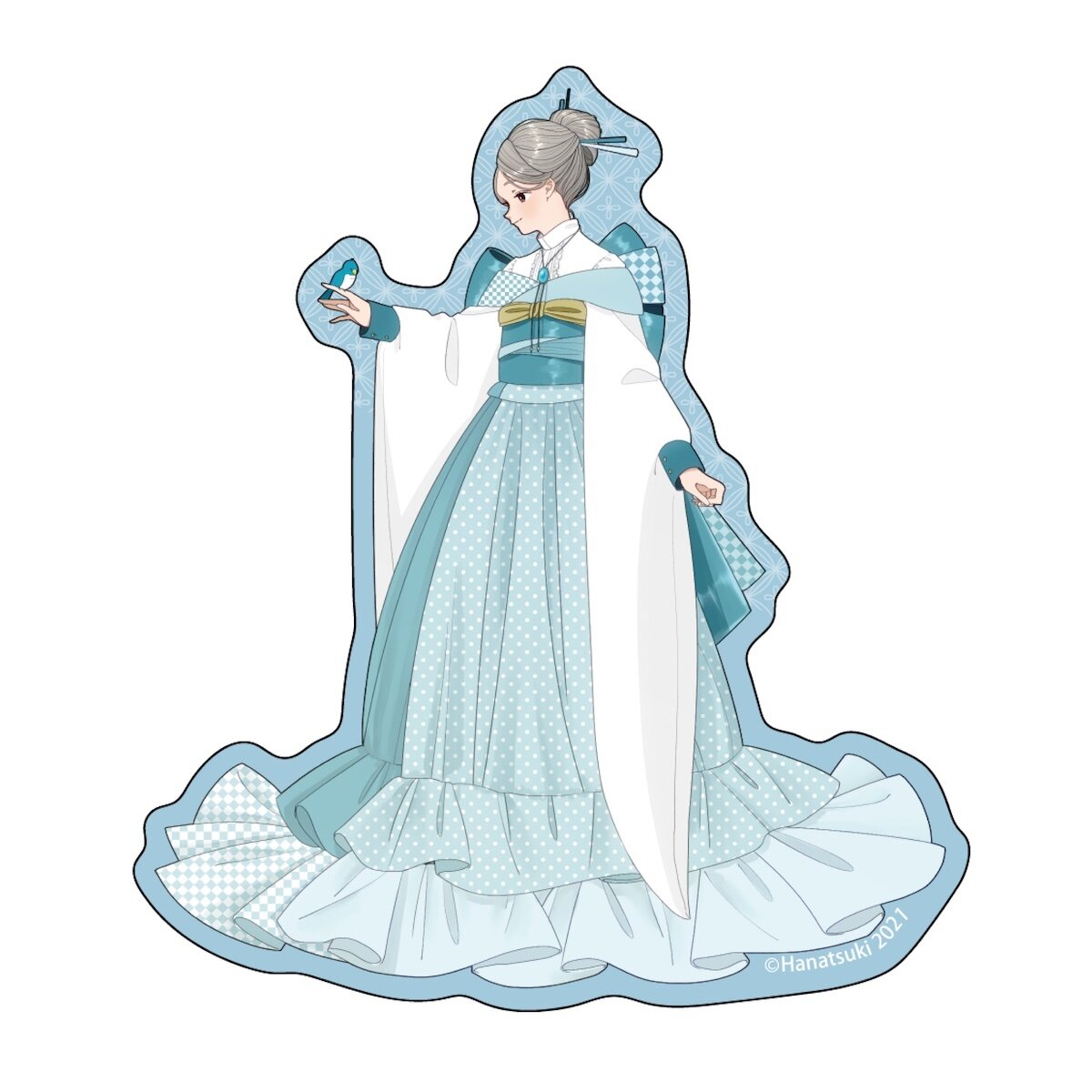 Hanatsuki Artworks: Gendai Sosaku Wafuku Sticker: KADOKAWA - Tokyo ...
