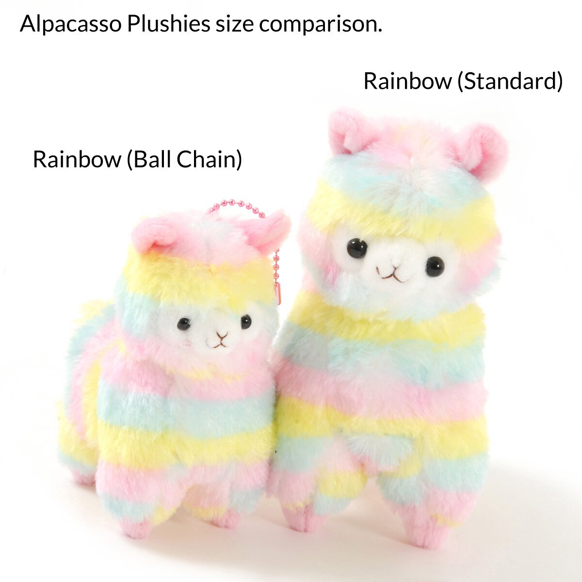 Rainbow Alpacasso Alpaca Plush (Ball Chain): Amuse - Tokyo Otaku Mode (TOM)