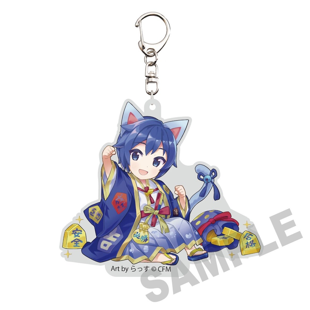 Hatsune Miku x Lucky Cat Die-cut Acrylic Keychain Art by Rassu - Tokyo ...