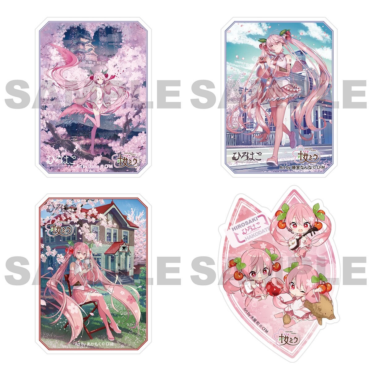 Sakura Miku x Hirohako Hirosaki Sticker Set for Smartphones - Tokyo ...