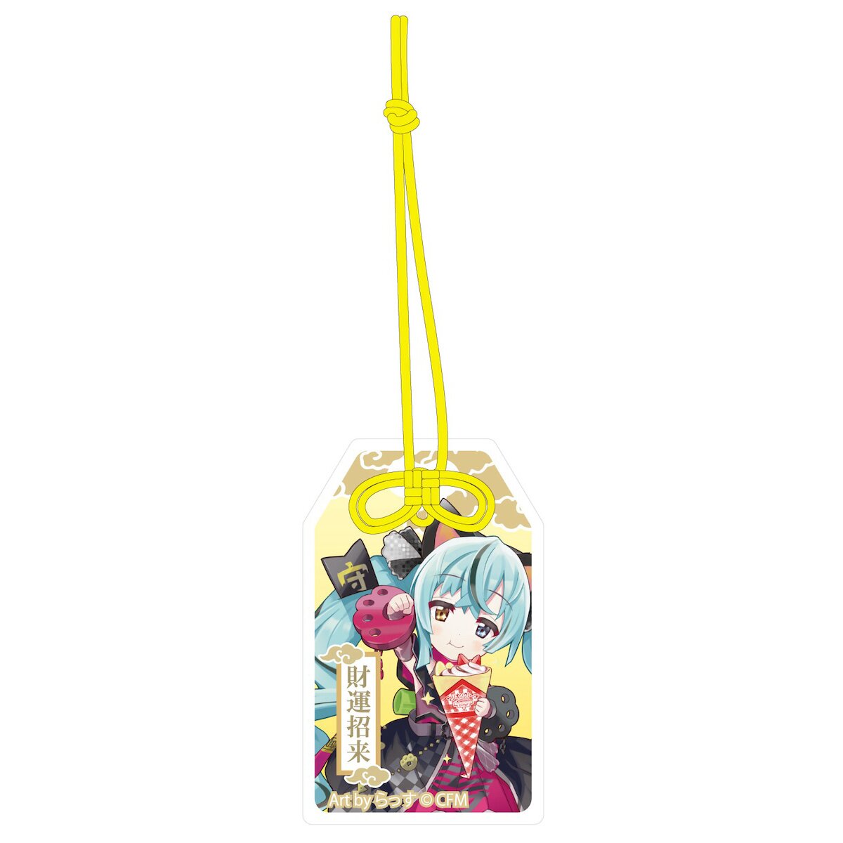 Hatsune Miku x Lucky Cat Good-Luck Charm Style Acrylic Keychain Art by ...