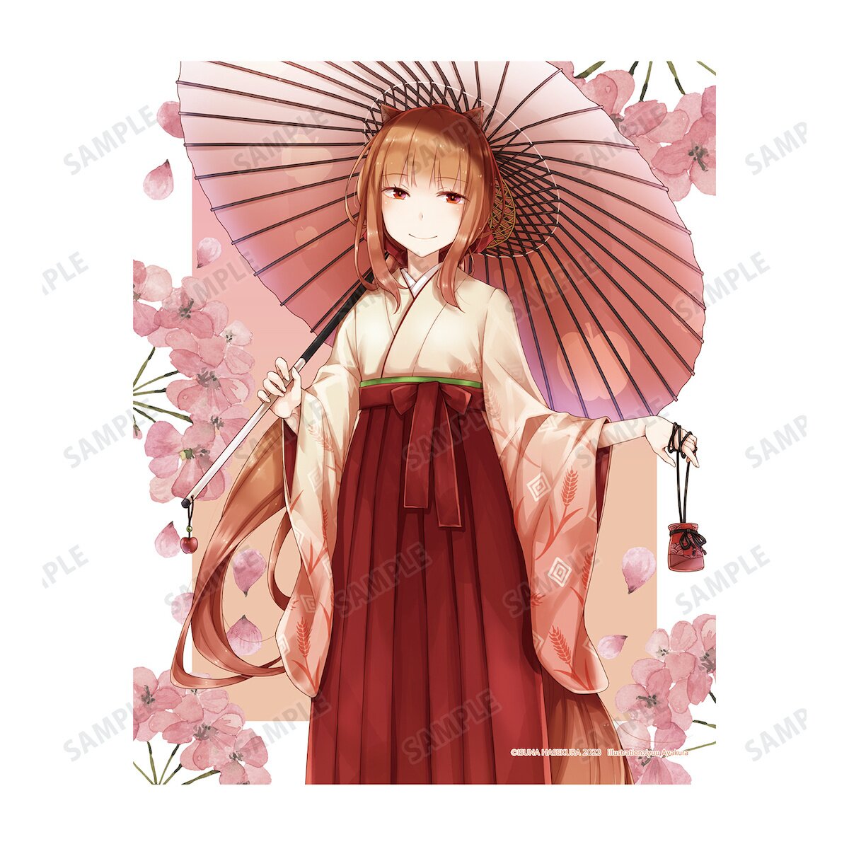 Spice and Wolf Jyuu Ayakura Illustration Holo Canvas Board Collection ...
