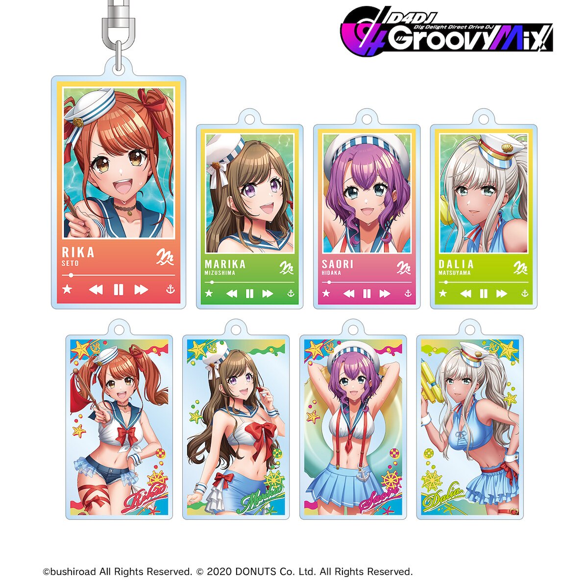 D4DJ Groovy Mix Merm4id: Marine Sailor Ver. Trading Acrylic Keychain Complete Box Set - Tokyo ...
