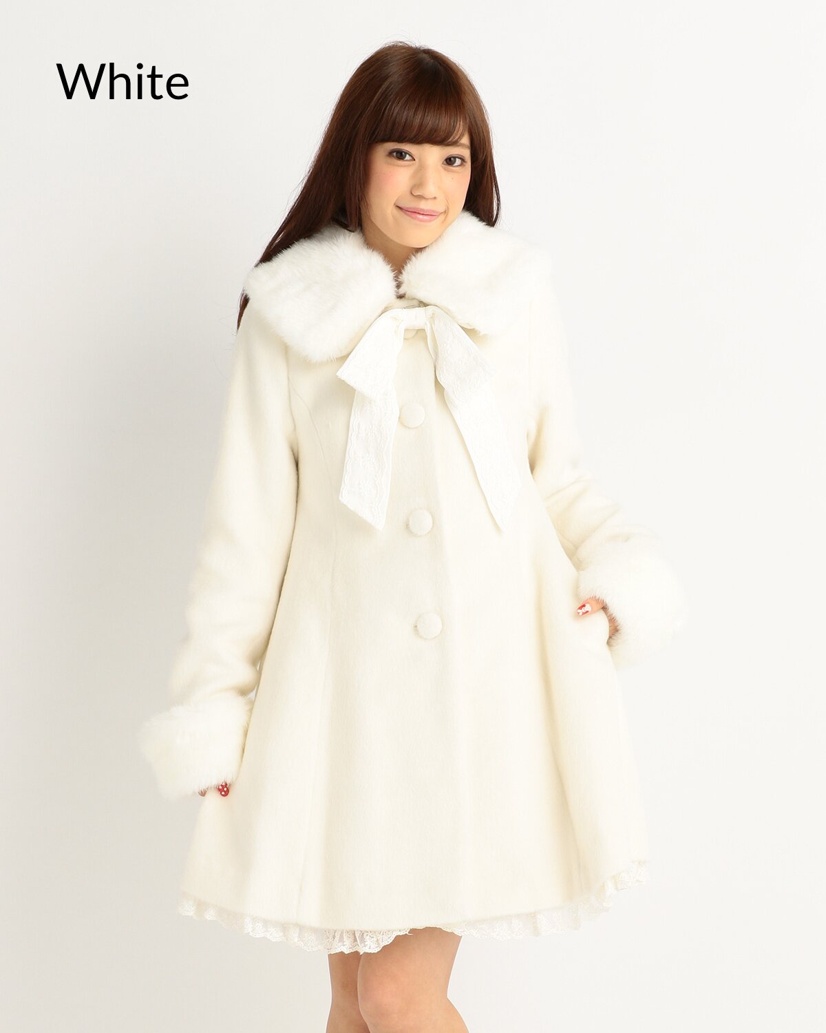 LIZ LISA Elegant Winter Coat w/ Ribbon Brooch: LIZ LISA - Tokyo Otaku ...