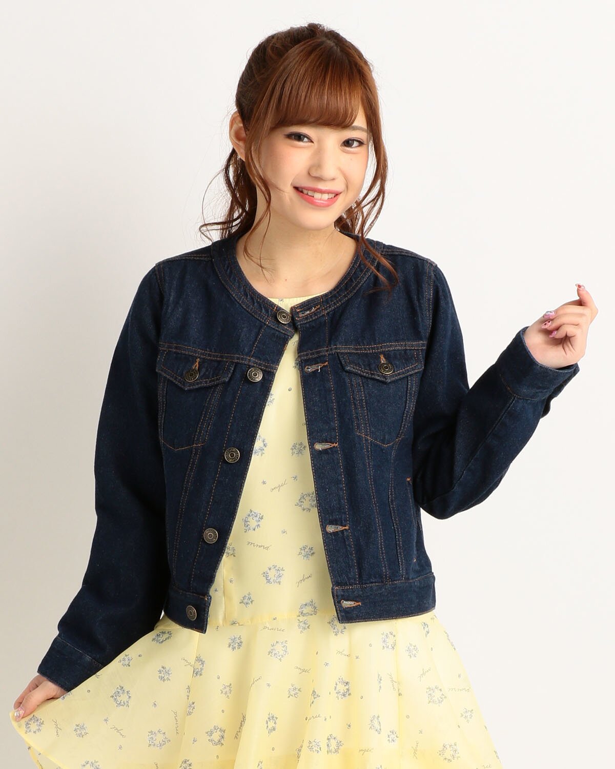 LIZ LISA Collarless Denim Jacket: LIZ LISA - Tokyo Otaku Mode (TOM)