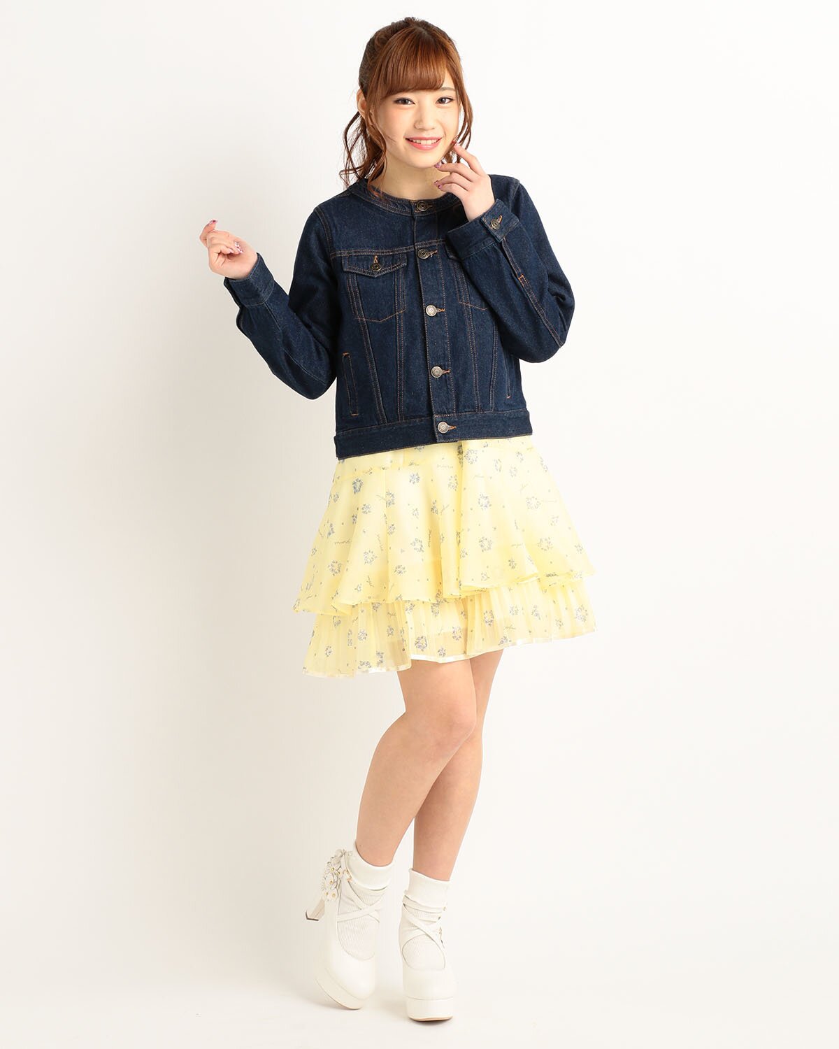 LIZ LISA Collarless Denim Jacket: LIZ LISA - Tokyo Otaku Mode (TOM)