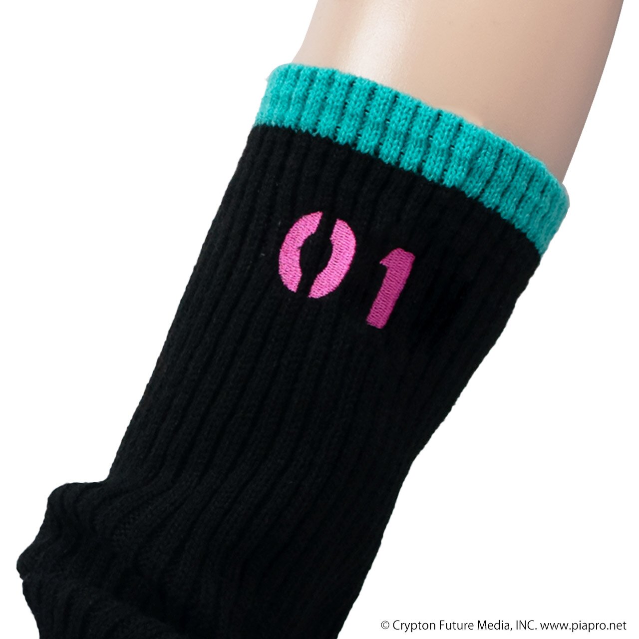 LISTEN FLAVOR Hatsune Miku Knit Leg Warmers Black - Tokyo Otaku Mode (TOM)