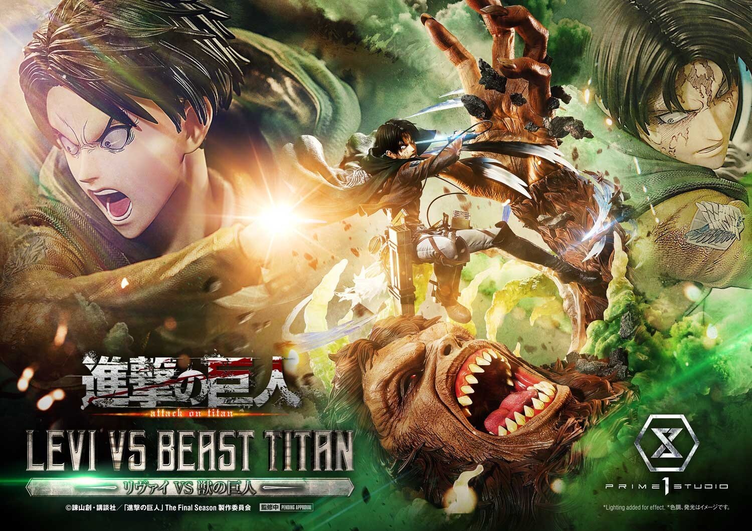 Ultimate Premium Masterline Attack on Titan Levi versus Beast Titan 1/4 ...
