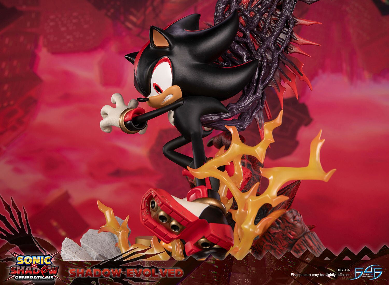Sonic X Shadow Generations Shadow Evolved Statue: First 4 Figures ...