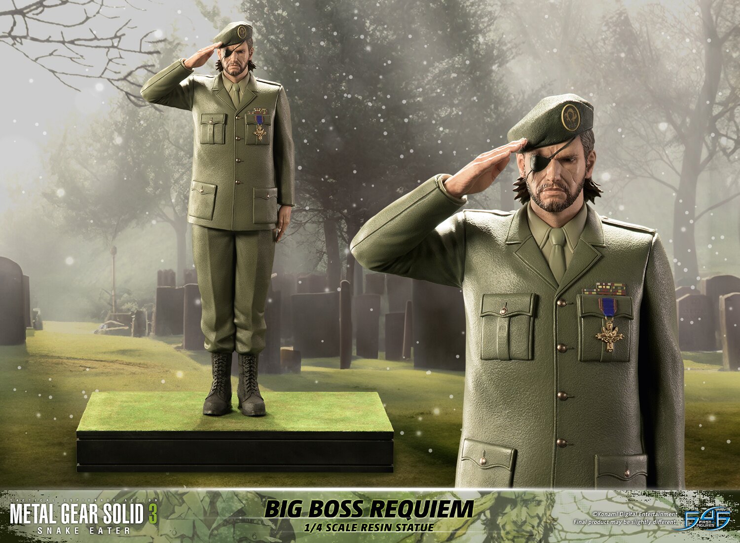 Metal Gear Solid 3: Snake Eater Big Boss Requiem 1/4 Scale Resin Statue ...