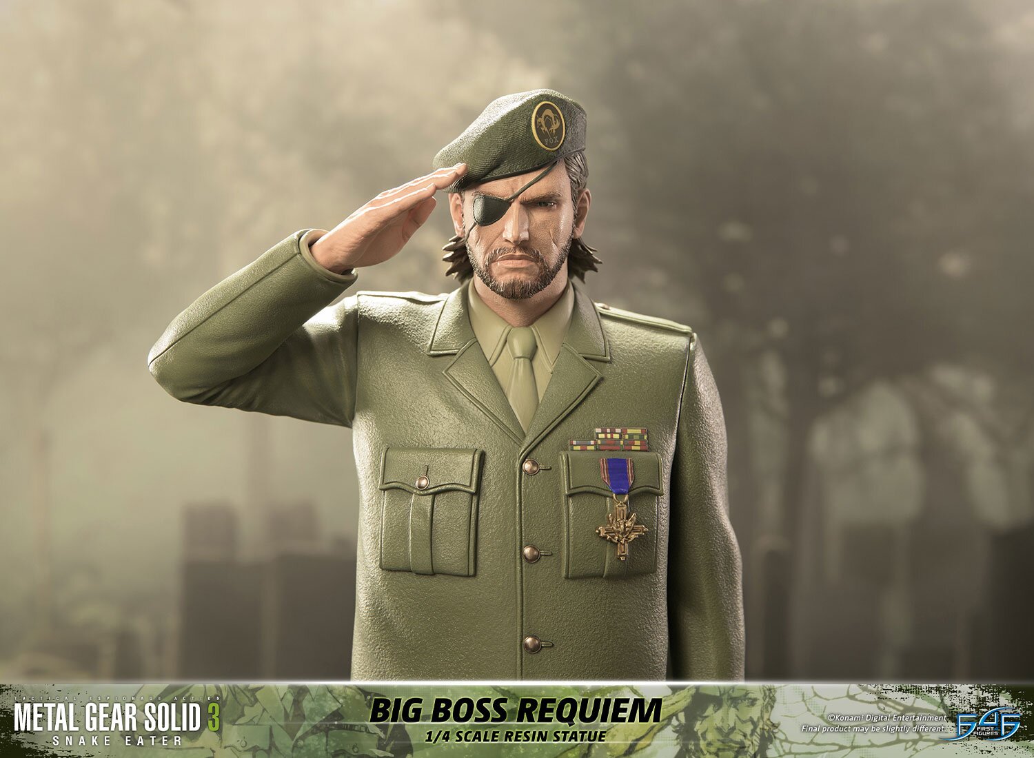 Metal Gear Solid 3: Snake Eater Big Boss Requiem 1/4 Scale Resin Statue ...