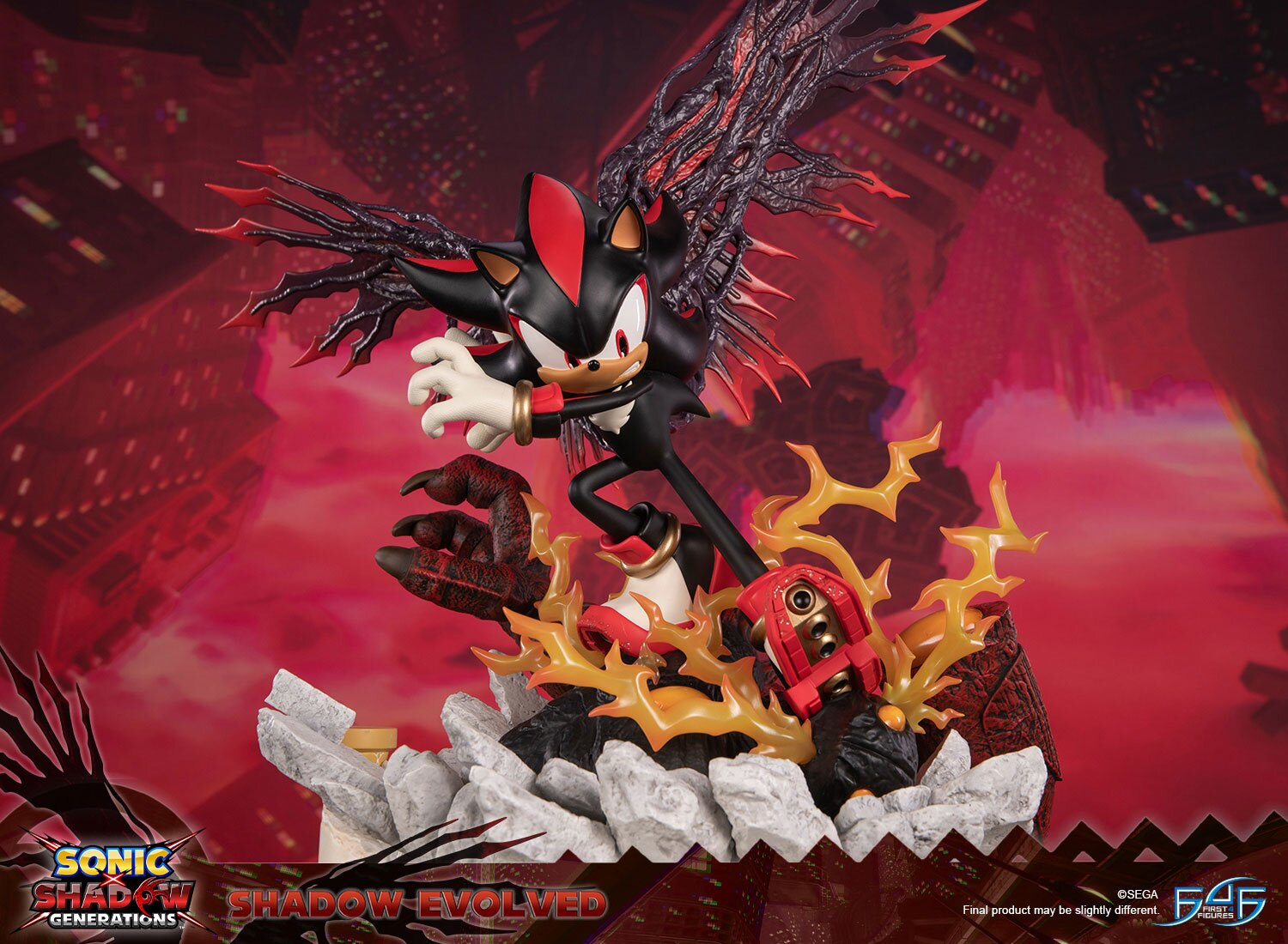 Sonic X Shadow Generations Shadow Evolved Statue: First 4 Figures ...
