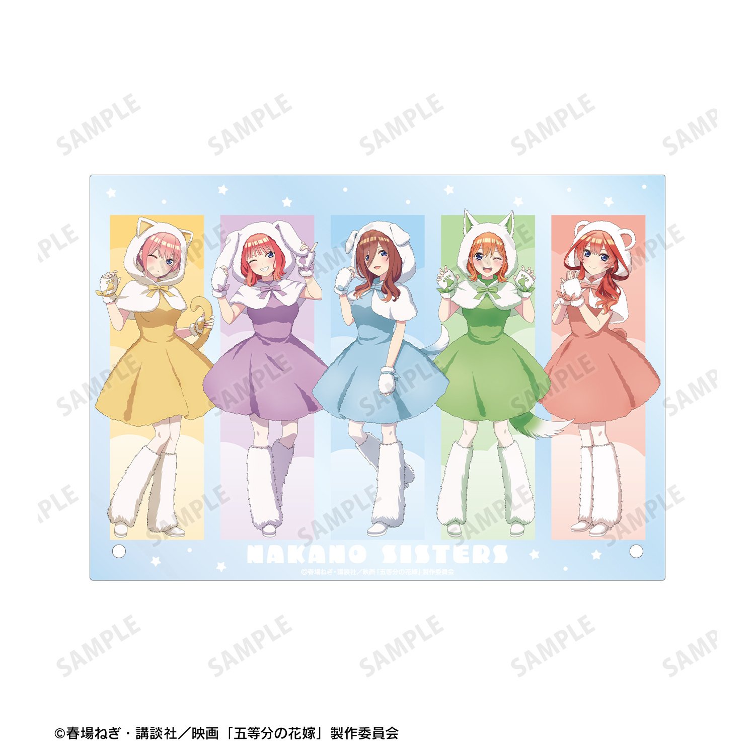 The Quintessential Quintuplets the Movie A5 Acrylic Panel Group: Animal ...