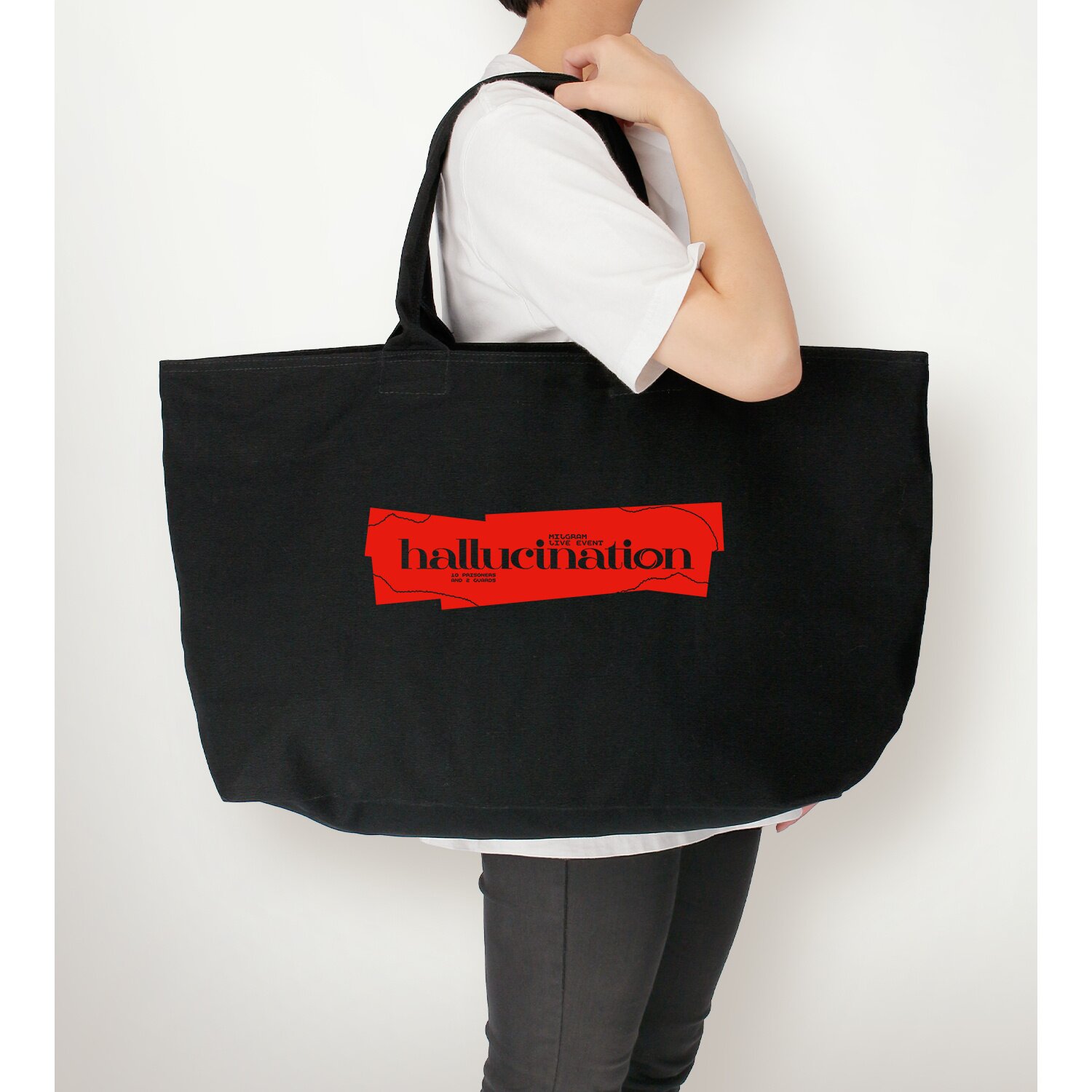 Milgram LIVE EVENT hallucination Ver. Logo BIG Zip Tote Bag - Tokyo ...