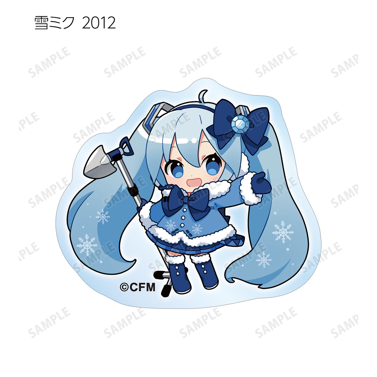 Snow Miku 2024 Art by Binchou Maguro Trading Acrylic Sticker Box Set ...