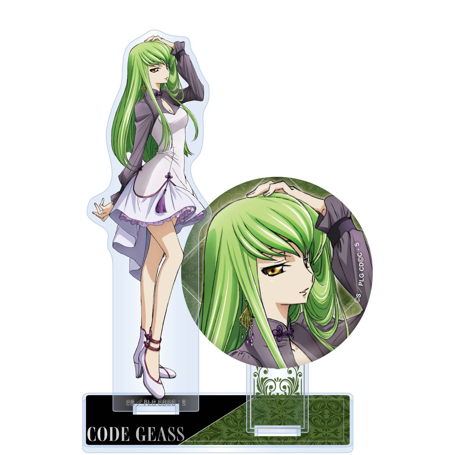 Code Geass: Lelouch of the Rebellion Acrylic Stand & Tin Badge Set C.C ...